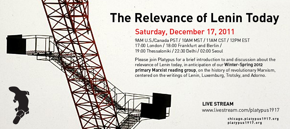 The Platypus Affiliated Society – The Relevance of Lenin Today